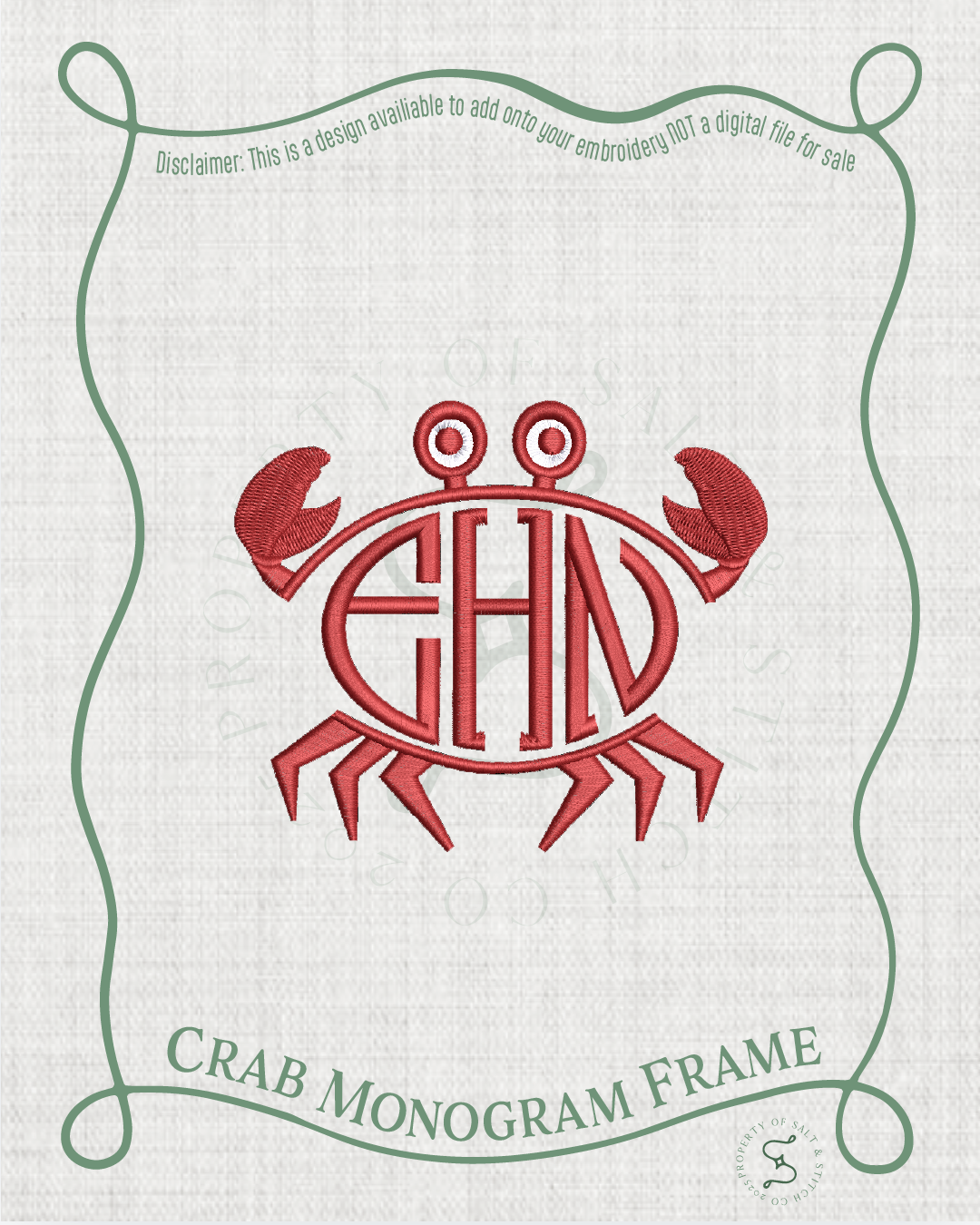 Crab Frame – Salt & Stitch Co
