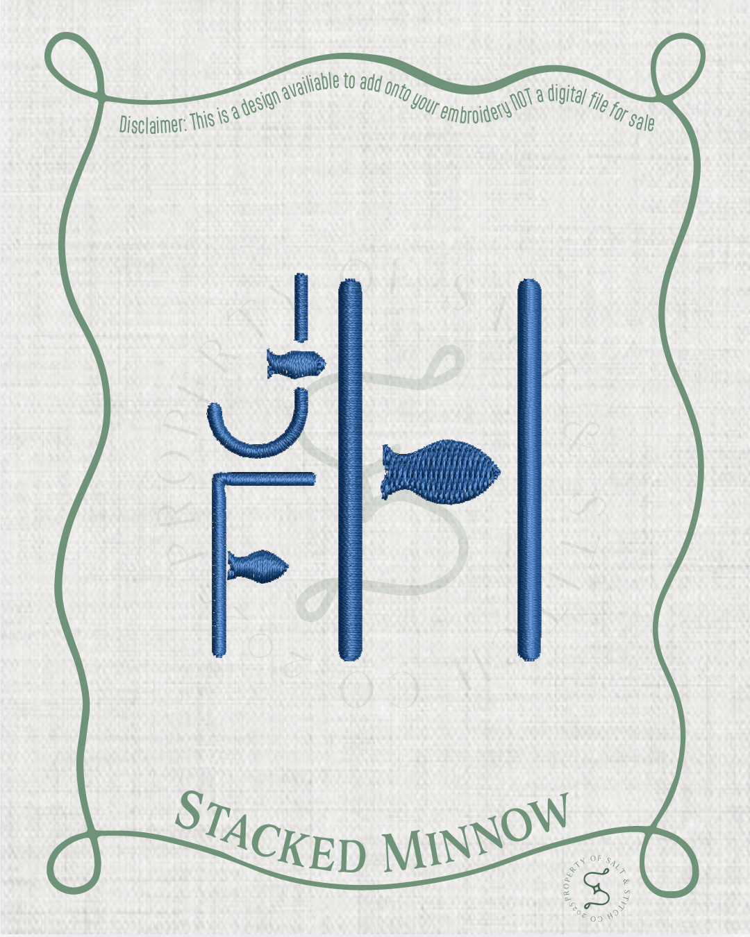 Minnow Monogram - Salt & Stitch Embroidery & Monograms – Salt & Stitch Co