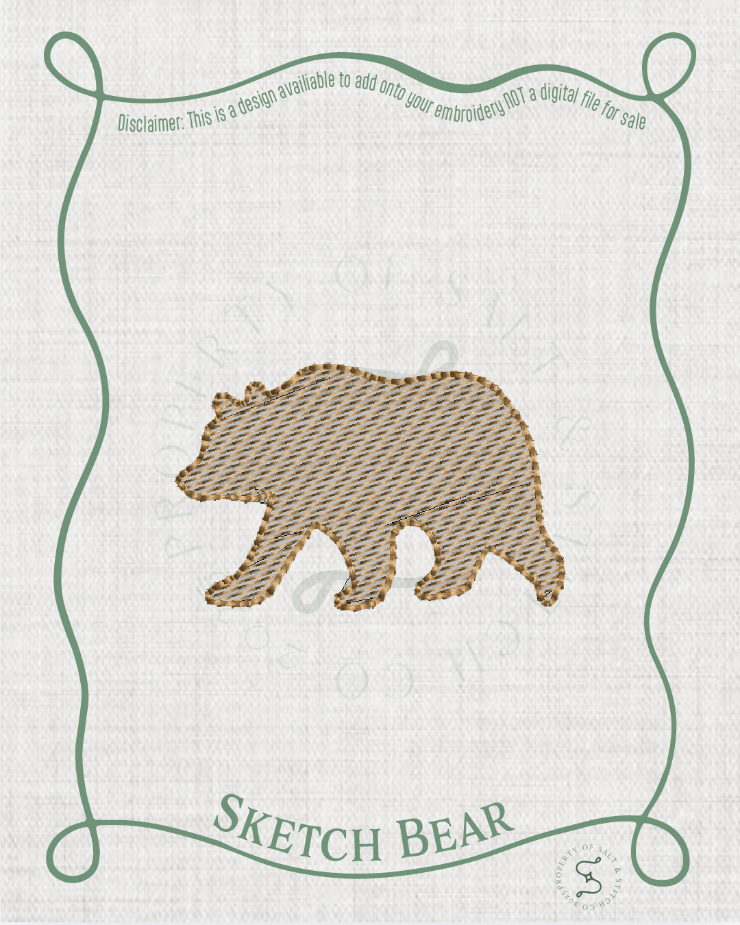 Bear - Salt & Stitch Embroidery & Monogram Designs – Salt & Stitch Co
