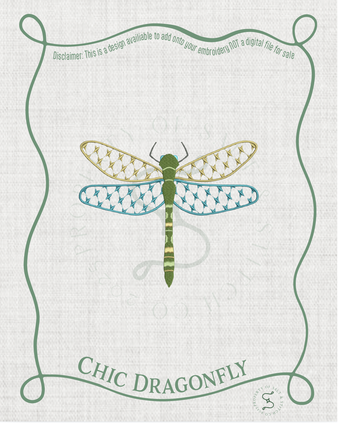 Dragonfly - Salt & Stitch Embroidery & Monogram Designs – Salt & Stitch Co