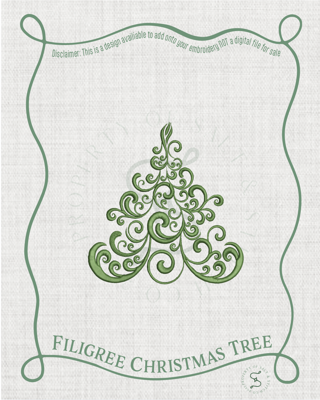 Filigree Christmas Tree – Salt & Stitch Co