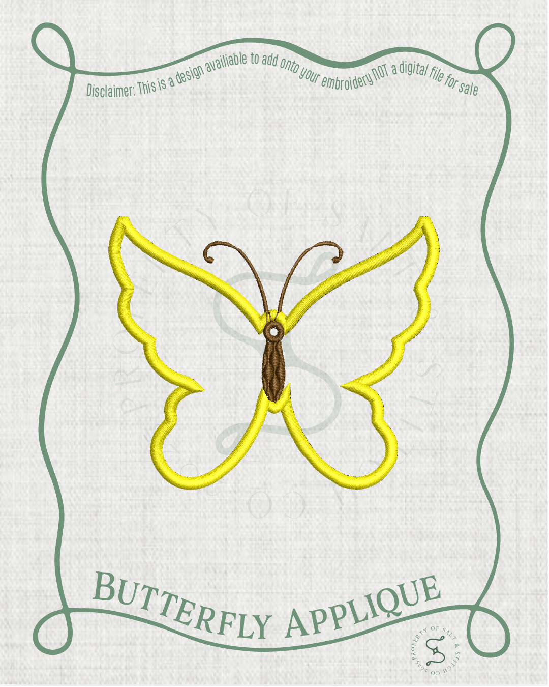 Butterfly - Salt & Stitch Embroidery & Monogram Designs – Salt & Stitch Co