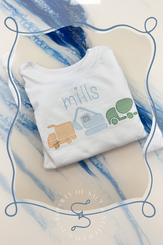 Wallace Name Font - Salt & Stitch Embroidery & Monograms – Salt & Stitch Co